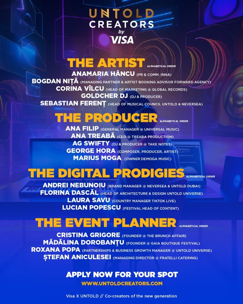 Programul pentru creatorii de festival, UNTOLD Creators by Visa, revine ...